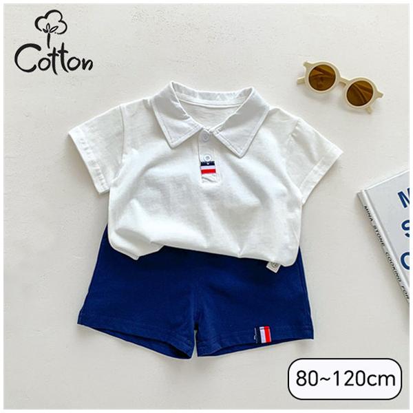・商品・・セットアップ ベビー キッズ 子供 半袖 ポロシャツ ショートパンツ・サイズ（cm)・・80cm、90cm、100cm、110cm、120cm・素材・・綿/コットン・セット内容・・トップス/ショートパンツ・注意事項・・商品写真はパ...