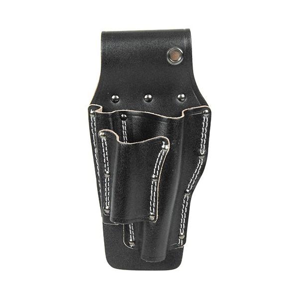 抜群の耐久性、ハードな使用にもOKです。【用途】板金鋏、金切鋏等の道工具類の収納、携帯。【機能】開口部をR型にカットしてあるので、出し入れしやすくなりました。床皮に黒染コーティングを施してありますので、摩擦に強く水をはじきます。●サイズ:(...