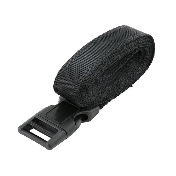 ワンタッチバックル式で荷締め・結束作業が簡単にできます。【用途】アウトドア、レジャー、引っ越しなどの荷締作業。【機能】誰でも簡単に軽量物の荷締作業が可能です。長さ調整は自由自在です。●ベルト幅:25mm。●全長:2m。●最大使用力:0.2k...