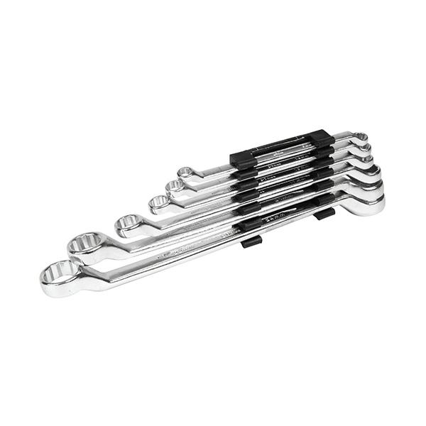 便利な6本組のメガネレンチセットです。【用途】六角ボルト・ナットの締付け、緩め作業。【機能】よく使うサイズをセット組しました。●セット内容:8x9・10x12・11x13・14x17・19x21・22x24mm。