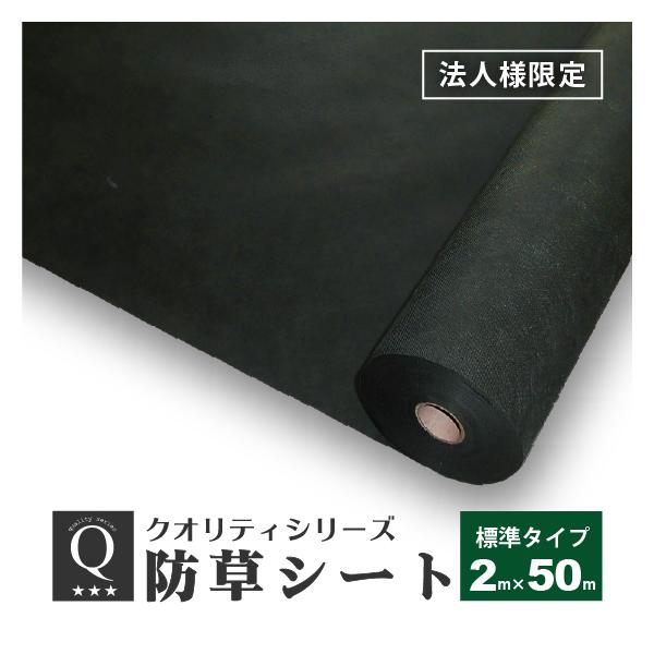 ※こちらの商品は法人様限定販売となります※【2m×50m　100g/m2　標準タイプ】エクステリア専門工事店も使用ポリエステル製の高品質な防草シートです。■ 新規準の透水性に優れたポリエステル不織布です。■ 遮光性が高く、防草効果、耐久性に...