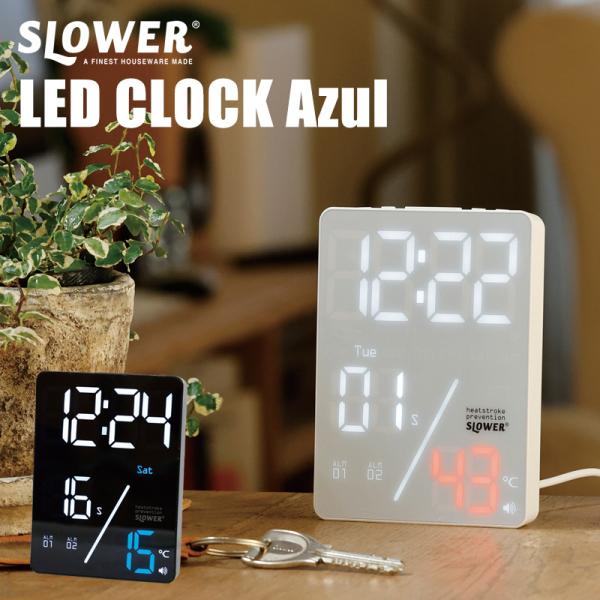 サイズ ： 90 x 120(H) x 26 mm重量 : 約 115g素材 ： ABS、 PET表示内容 ： 時 / 分 （切換で月 / 日） / 秒 / 曜日 / 室温 （カラーチェンジ）電源 ： 付属アダプター or 単４電池ｘ３本 ...