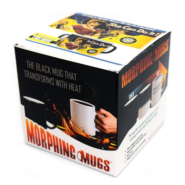 ［輸入品］［国内倉庫発送］She Can Do It! 熱い飲み物を注ぐと図柄が浮かび上がるモーフィングマグカップシリーズにDCコミックス ジャスティスリーグ　ボムシェル ワンダーウーマンがEntertainment Earth 限定で登場...