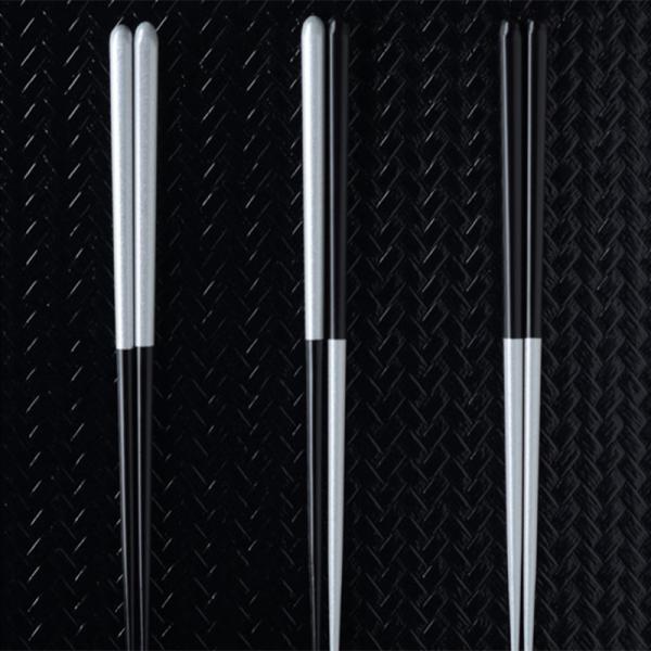 studio010 丸東 MARUTO お箸 おはし 和食器 おしゃれ 和モダン おもてなし 食洗機対応 シンプル 黒 ブラック 銀 シルバー 2トーン バイカラー※この商品はサイズ・模様・柄・重量・デザイン等に固体差がございます。若干のキ...