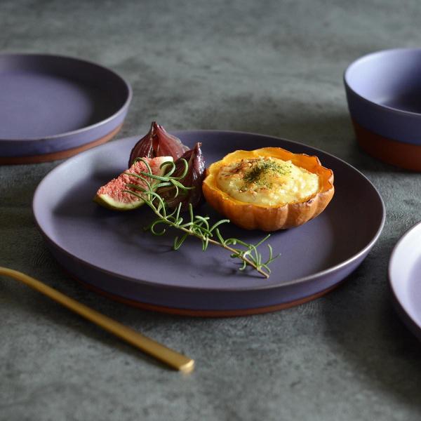 美濃焼 作山窯  テーブルコーディネート 北欧 丸皿 切立