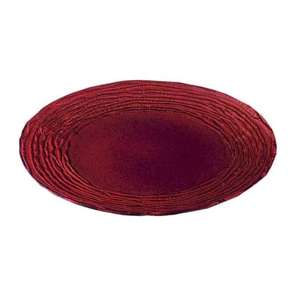 マラケシュ Marrakesh トルコ製 ガラス食器 おしゃれ おもてなし パーティー お皿 アンダープレート ビュッフェプレート テーブルコーディネート レッド 赤 盛皿 丸皿