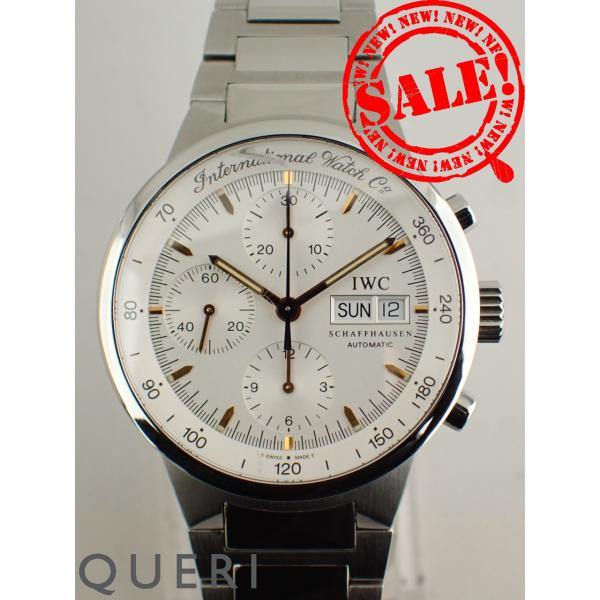 IWCGST クロノグラフ オートマチック 曜日表示 IW3707013を最安値価格で販売中！こちらの時計は、2003年頃に生産終了していますがいまだに人気の衰えないGSTクロノグラフ。GSTは、ゴールド、ステンレス、チタンの3素材の頭文字...