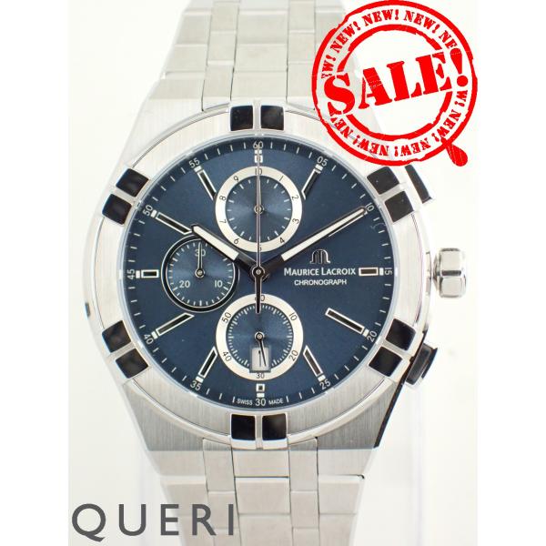 モーリスラクロアアイコン クォーツ クロノグラフ 42mm ダークブルー文字盤 AI1118-SS002-430-1を最安値価格で販売中！こちらの時計は、モーリスラクロア「アイコン」シリーズのクォーツ搭載モデル。2016年より登場したこの「...