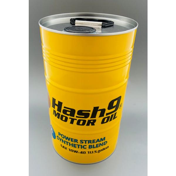 Hash9　Motor　Oil　新品　並行輸入品商品　Hash9　パワーストリーム　シンセティックブレンド　10W40　エンジンオイル　1ガロン（3,78L）　1個（HASH9　POWER　STREAM　SYNTHETIC　BLEND　MO...