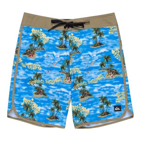 QUIKSILVERボードショーツのトップパフォーマンスHIGHLINEシリーズ。水中で動きを妨げない抜群のストレッチ性と通気性、クイックドライ機能を持つリサイクルポリエステル製HIGHLITE生地に、環境に優しいPFCフリーの撥水加工を施...
