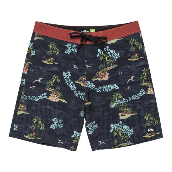 QUIKSILVERボードショーツのトップパフォーマンスHIGHLINEシリーズ。水中で動きを妨げない抜群のストレッチ性と通気性、クイックドライ機能を持つリサイクルポリエステル製HIGHLITE生地に、環境に優しいPFCフリーの撥水加工を施...