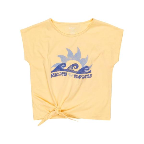 オーガニックコットンを使用した、サラッと涼しいテクスチャーTシャツです。裾を結んだデザインが特徴で、ホワイトにはピンクのラメが入ったトロピカルテイストのプリントを、オレンジには波と太陽をモチーフにしたかすれプリントをあしらいました。ミニスカ...