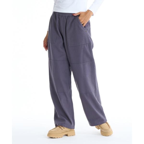 ■DESIGN・履きやすさのある程よいカーブパンツシルエット。・ウェストはゴム+内側にドローコードで、サイズ調整可能です。・フロントのパッチポケットや、バックポケットの上端には補強とデザインポイントとしてリベット付き。・後ろポケットのミニミ...