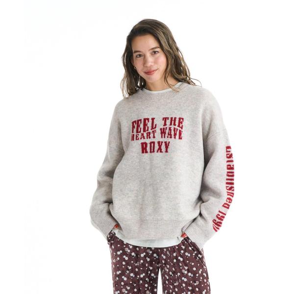 ■DESIGN・スウェットライクに使える軽くてあたたかなジャカードセーターです。・FEEL THE HEART WAVE という メッセージをジャカードで入れたデザインです。・袖にもタテにジャカードを入れてスエット感のあるデザインを盛り上げ...