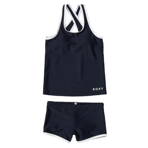 ROXYロゴがアクセントになっているタンキニタイプのスイムウェア。無地主体のシンプルなボディに配色のパイピングをあしらいました。背中は動きを妨げにくいクロスデザインでのびのび動けます。ボトムはボーイレッグタイプで、1枚で着用可能です。130...