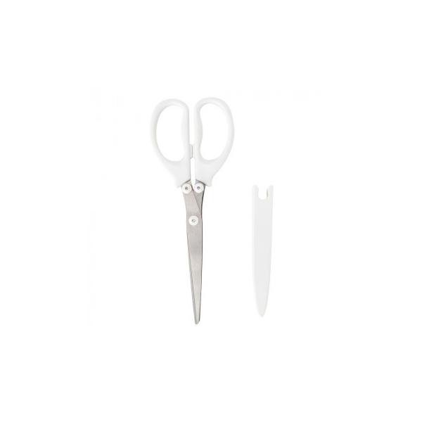 刃と刃の間に樹脂製のスペーサーを設けることで摩擦を軽減し、軽い力でもカットできるよう工夫されたシュレッダーハサミです。引き出しなどへ収納する際に、刃がむき出しにならないキャップ付き。キャップの先端を利用して、刃の間に挟まった細断クズを落とす...