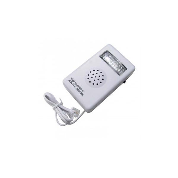 電話の着信を、LEDランプと大音量ベル(約90db)で知らせます。LEDランプのみでも使用可能です。