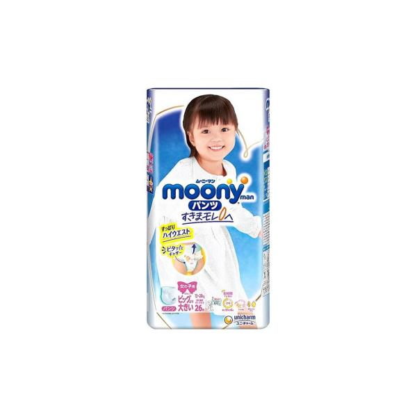 すっぽりハイウエストがぽっこりおなかのかたちに合わせてしっかりキープしてくれます。幅広なピタッとギャザーが足まわりにフィットします。だから赤ちゃんがどんなに動いても、すきま漏れ安心です。
