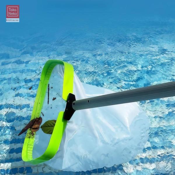 高い耐久性&amp;高質量材質掃除ネット屋外深水ネット厚みのある0.1mmの超高密度メッシュ,網は軽量で耐久性，ハンドルと内部フレームは高品質のアルミニウム合金で作られています，伸縮調整できる竿は高品質のアルミ合金を採用し，耐久性と防錆性が...