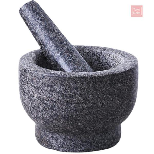 石臼 花崗岩 乳鉢 石うす すり鉢 にんにくつぶし 薬研 抗菌 健康 安全 乳鉢 調味料 すり鉢 多用途 コーヒー豆・研磨用 キッチン 用品 家庭用 (ふたなし)