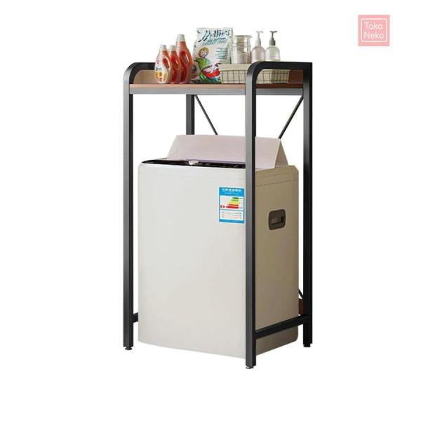 【洗濯機収納ラックの素材】洗濯機収納ラックのフレームは角厚鋼管で、静電スプレー塗装で処理されており、洗濯機ラックの傷つき防止、防水性、防汚性を備えています。 強力な耐荷重性と安定したサポート。 かさばるアイテムも収納できる幅広の棚。<...