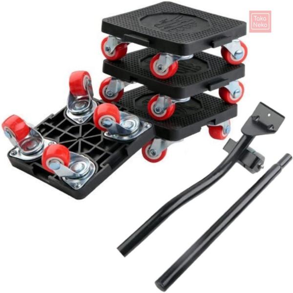 【労力を節約】テコの原理を利用して約5分の1の力で持ち上げ可能、完成品(組立不要)。家庭にある重たい重量物を楽に持ち上げて、簡単に移動することが出来る便利な道具。<br><br>【利用しやすい】まず、移動したい家具の...