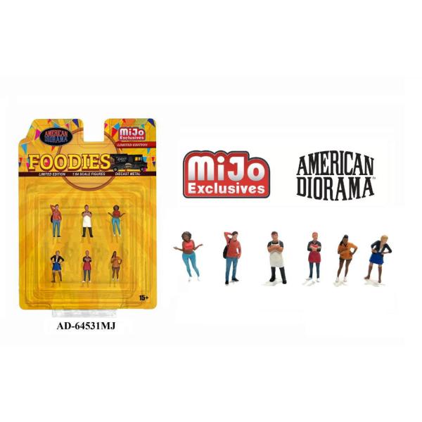 1/64 American Diorama Figures Foodies フィギュア 6体入 在庫は実店舗と共有しておりますので ご注文いただいた時に品切れの場合がございます。万一、品切れの際はご容赦ください。