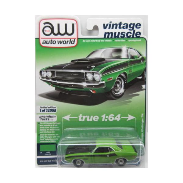 1/64scale AUTO WORLD 1970 Dodge Challenger T/A ダッジ チャレンジャー アメ車 ミニカー 在庫は実店舗と共有しておりますので ご注文いただいた時に品切れの場合がございます。万一、品切れの際はご容...