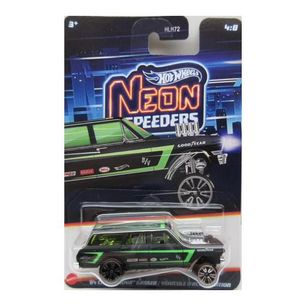 1/64 ホットウィール NEON SPEEDERS '64 Chevy Nova Gasser Vehicule D'acceleration シボレー ノバ ミニカー 在庫は実店舗と共有しておりますので ご注文いただいた時に品切れの場合...