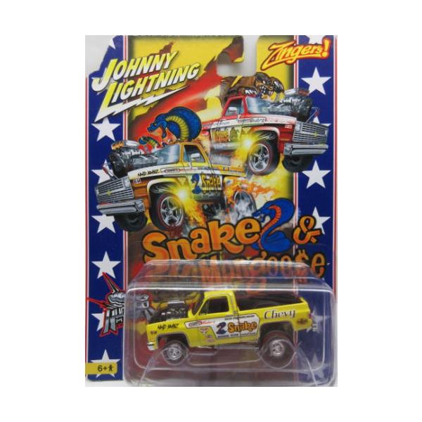 1/64scale ジョニーライトニング JOHNNYLIGHTNING Snake &amp; Mongoose シボレー ピックアップトラック Chevrolet C10 ミニカー アメ車 在庫は実店舗と共有しておりますのでご注文いただ...