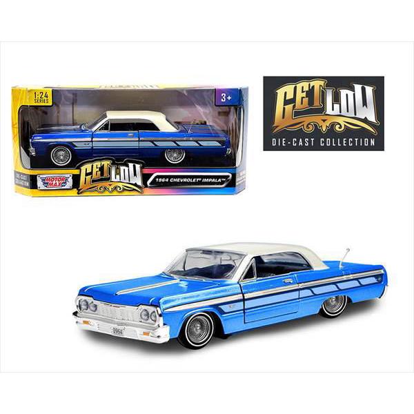 1/24scale モーターマックス Motor Max GET LOW 1964 Chevrolet Impala Blue シボレー インパラ ミニカー ご注文いただいた時に品切れの場合がございます。万一、品切れの際はご容赦ください。