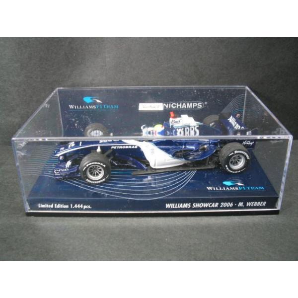 1/43scale ミニチャンプス MINICHAMPS Williams Showcar 2006 M.Webber ウィリアムズ ショーカー ウェバー 外箱にすれ有り 在庫は実店舗と共有しておりますので ご注文いただいた時に品切れの場合...