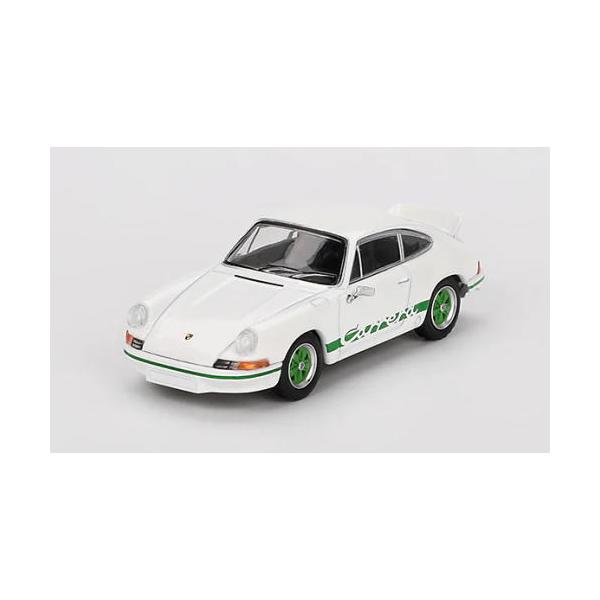 1/64scale MINI GT Porsche 911 Carrera RS 2.7 Grand Prix White with Green Livery LHD ポルシェ カレラ ミニカー 在庫は実店舗と共有しておりますので ご注文い...