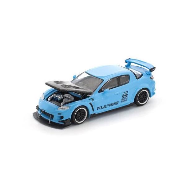 1/64scale POP RACE Mazda RX-8 RE-AMEMIYA Light Blue マツダ ミニカー 在庫は実店舗と共有しておりますので ご注文いただいた時に品切れの場合がございます。万一、品切れの際はご容赦ください。
