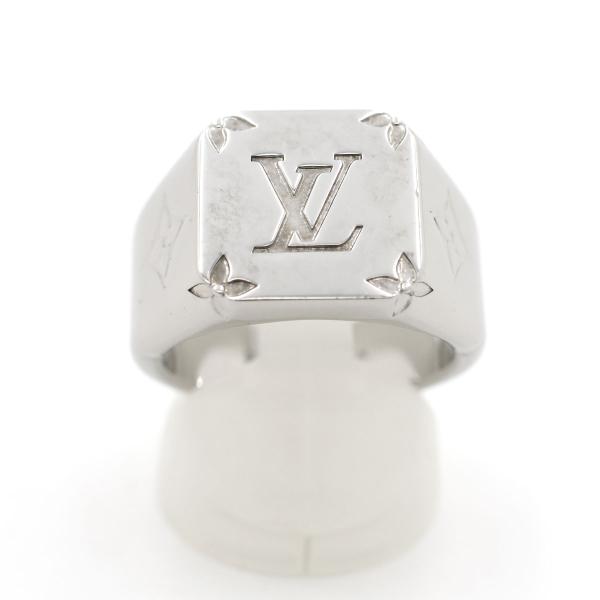 ブランド/　LOUIS VUITTON ルイヴィトン商品名/　モノグラム LVシグネットリング 指輪型番/　M62487製造番号/　DI1200 (イタリア製造)素材/　メタル色/　シルバー 銀刻印/　〇にR LOUIS VUITTON P...