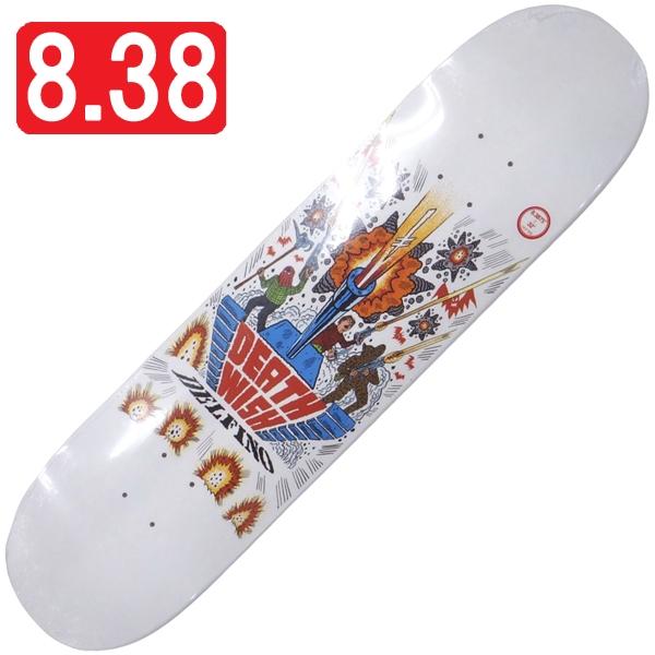 幅:21.5cm 長さ:81.6cm ノーズ:17.5cm テール:16.4cm ビス間:36.3cm コンケーブの深さ:10.0mmDeathwishのPedro Delfinoモデル 8.38インチ。キックはノーズ、テールとも角度は抑え...