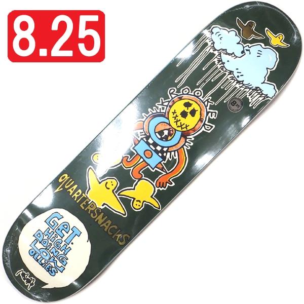 幅:21.2cm 長さ:81.4cm ノーズ:17.4cm テール:16.6cm ビス間:36.0cm コンケーブの深さ:10.5mmKrookedとQuarter Snacksのコラボモデル 8.25インチ。キックはノーズ、テールとも角度...
