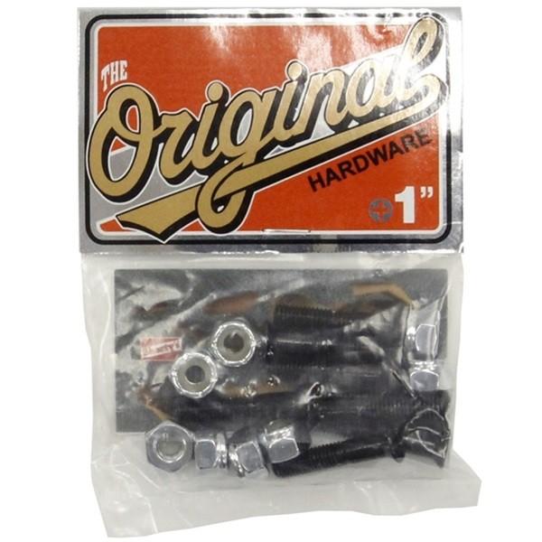 ハードウェア(ボルト)ブランド、Shorty'sのボルト、ナットセット。デッキとトラックと1/8"の厚みのライザーを留められる少し長めの1インチ、プラスドライバーで締める十字タイプ。もちろんトラックとデッキだけ留めるのにも使えます。ボルトの...