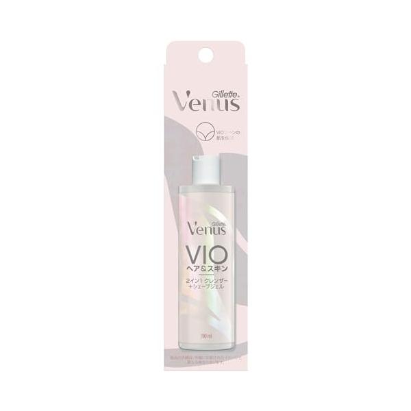 ラインナップ商品のカミソリと合わせて2Stepケア！ 1.VIOにやさしいジェルでシェービング時に肌を保護* *潤滑効果により 2. スキンセイフティーバー付きカミソリで肌にやさしく剃る！190ml VIOにやさしいジェルでシェービング時に...