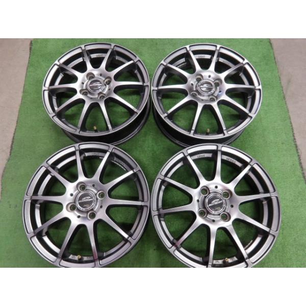 SCHNEDER ATECH グレー？ S119 LIGHT MODEL 15インチ 15X4.5J +43 PCD100 4H アルミ ホイール 4本***入札・ご購入前に商品説明を必ずご確認ください ***部品管理番号：202504-8...