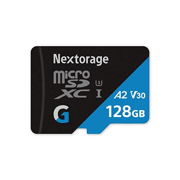 UHS-I A2 microSDブラック/128GB/NM1A128/GHAE・Size:128GBStyle:UHS-I A2 microSD・パッケージ個数:1・[高速] 最大転送速度：読出し 100MB/秒、書込み 80MB/秒・[対...