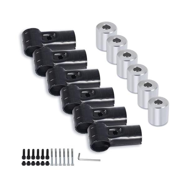 -/6個セット＆メタルジョイント/-・Size:6個セット＆メタルジョイント・パッケージ個数:1・適合車種：N-VAN、エブリイDA17系、NV350、ハイエース、ハイゼットカーゴ、ハスラー、キャラバン、など。・仕様：アルミパイプの直径：2...