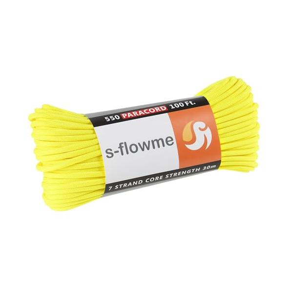 カジュアルA05 ネオンイエロー/4ｍｍx30m/sf-paracord550-7・Color:A05 ネオンイエロー・スフローム(s-flowme)のCamoPara(カモパラ）は汎用性が高いポリエステル製4mm 7芯を採用したパラコード...