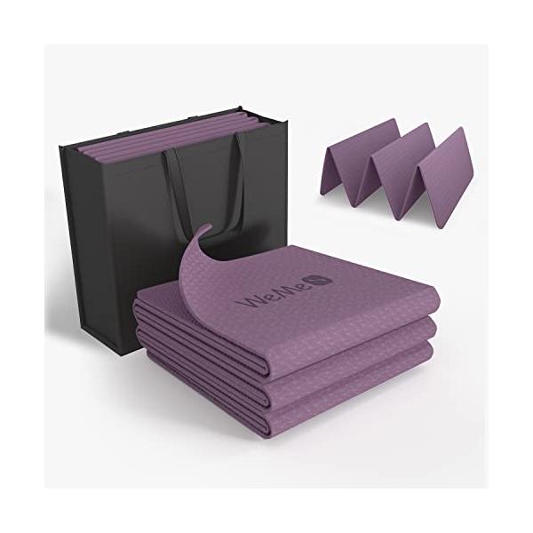 深紫色/厚み6mm/-・Size:厚み6mmColor:深紫色・折りたたみヨガマット&amp;”折り目”の使い方素早くコンパクトに収納できることに特化して設計された折りたたみマットです。従来のヨガマットは丸めてバッグに入れ、ストラップで留め...