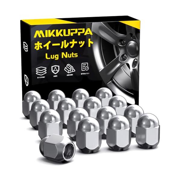 シルバー/M12X1.25/-・Size:M12X1.25Color:シルバー・商品仕様：スバルに適用、車用ホイールナット、テーパー座60°、ネジサイズ：M12×P1.25、六角対辺19 ｍｍ、全長：約24.5 mm、16個セット、シルバー...