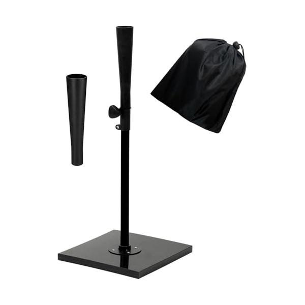 ブラック/-/-・高さ60cm〜93cm調整バッティングティーは60cmから94cmまで無段階に調整できるので、お子様から大人まで全員に適応しています。練習者の身長やストライクゾーンに合わせて細かく調整して、手軽に自主練習ができます。・無段...