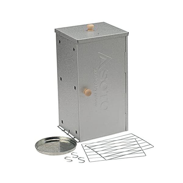 無/ＦＦ/ST-124・PatternName:単品・パッケージ個数:1・セット内容:本体、フタ、燻煙網(2枚)、チップ皿(1枚)、吊り下げフック(3本)、木製つまみ(2個)・サイズ:幅222×奥行194×高さ415m/m(使用時)、幅23...