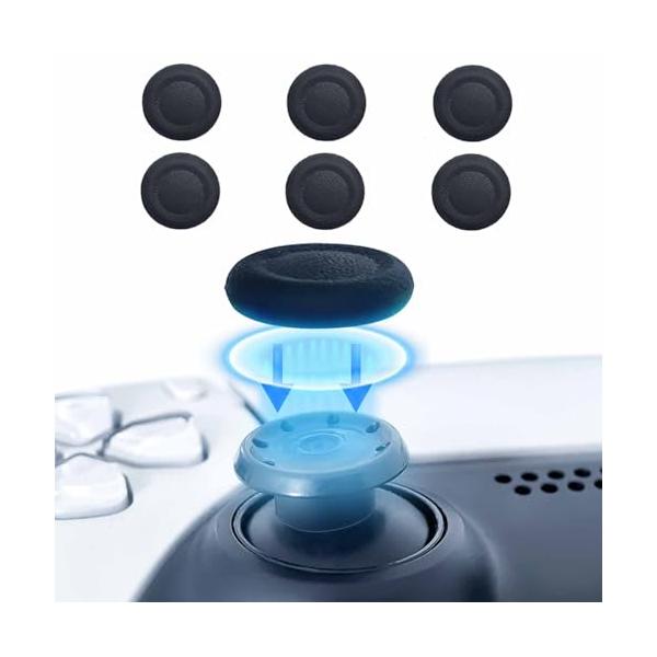 6PThumbGripCaps/PScap6P/-・Color:6PThumbGripCaps・??PS5/PS4 対応用ジョイスティックキャップPS5 コントローラー、PS5 コントローラー Edge、PS4 コントローラーに対応した用ジ...