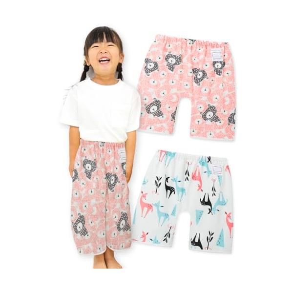 カプリ2枚入りバンビ＆くま/M/-・Color:2枚入りバンビ＆くまSize:M・累計250 000枚を突破♪ 「おねしょの洗濯が大変…」「優しい気持ちでトイトレを応援したい」そんなママに選ばれ、サラリーノシリーズは累計250 000枚を突...