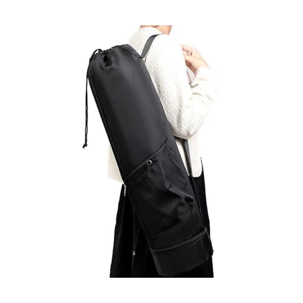 ModernBlack/大容量30L/4595558902433・Color:Black・??ヨガもピラティスもこれ一つ！大容量30Lヨガマットバッグヨガマットはもちろん、タオル・ウェア・財布・スマホ・ドリンクまでまとめて収納できる、30L...